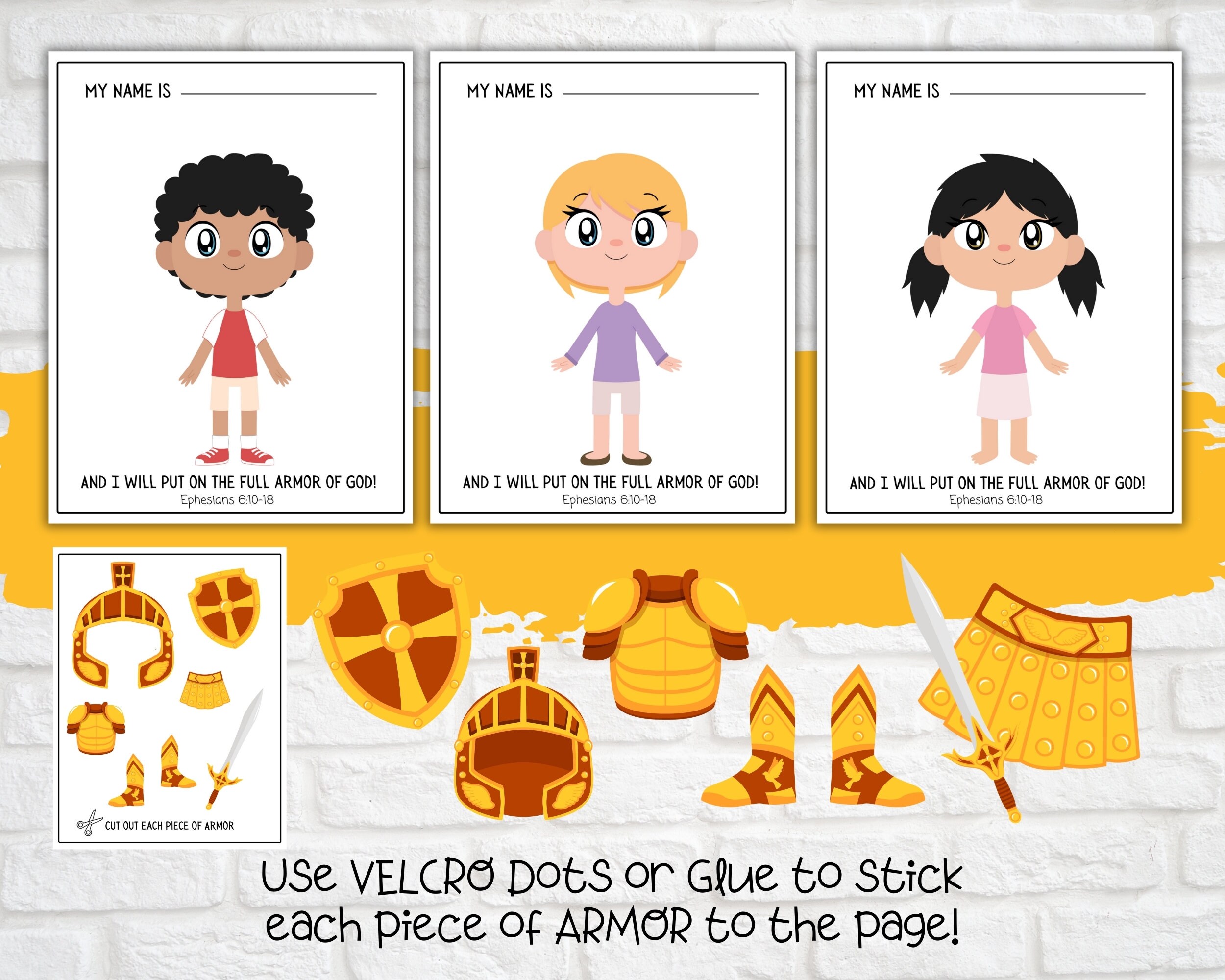 Kids Armor of God Activity Pages, Sunday School Activity, Kids Church ...