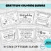 Gratitude Bible Verse Coloring Set of 10, Sunday School, Thankful Heart ...