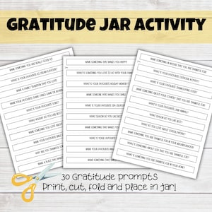 Thanksgiving/fall Gratitude Jar Kids Activity, 30 Faith-filled ...