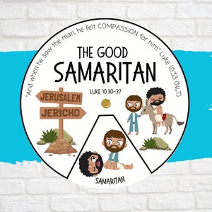 Kids Printable Good Samaritan Spinner Color Wheel, Sunday School ...