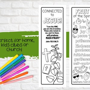 Fruit of the Spirit Printable Coloring Bookmarks, Galatians 5, Sunday ...