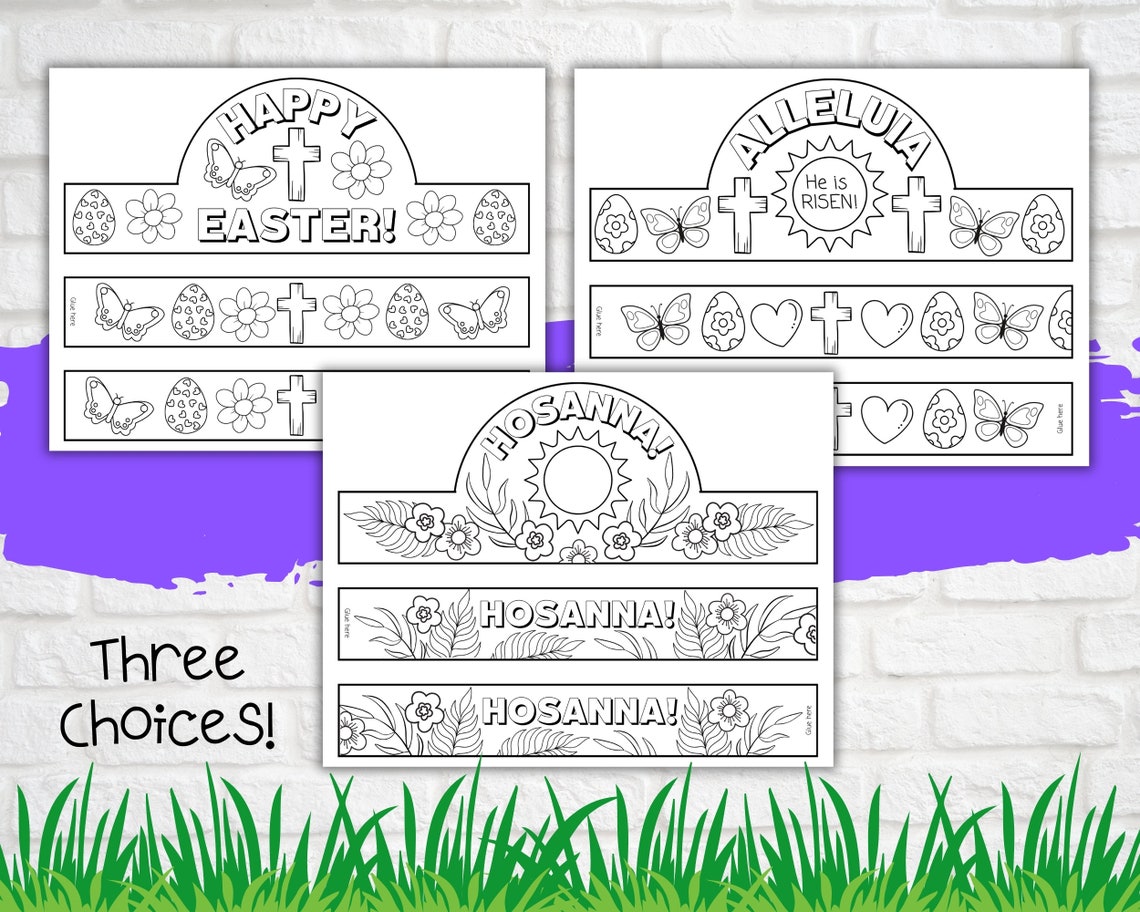 Easter Crown Crafts, Sunday School Activity, Kids Church, Holy Week ...