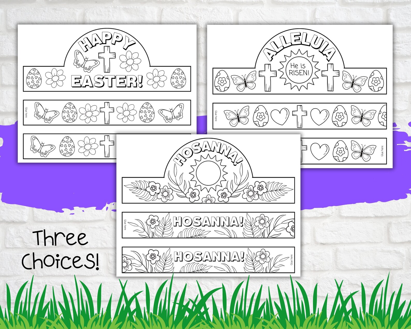 Easter Crown Crafts, Sunday School Activity, Kids Church, Holy Week ...