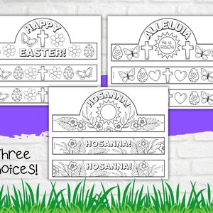 Easter Crown Crafts, Sunday School Activity, Kids Church, Holy Week ...