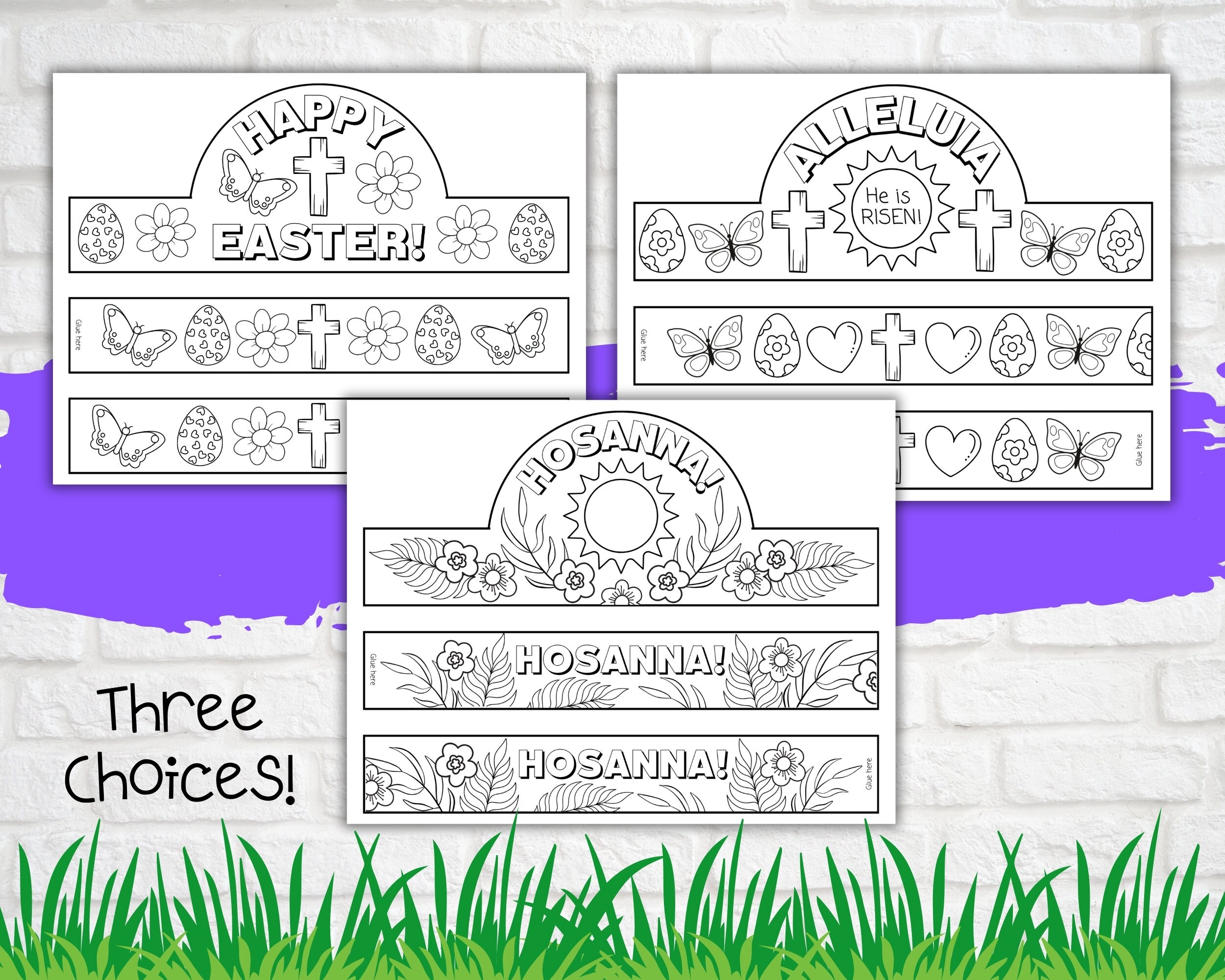 Easter Crown Crafts, Sunday School Activity, Kids Church, Holy Week ...