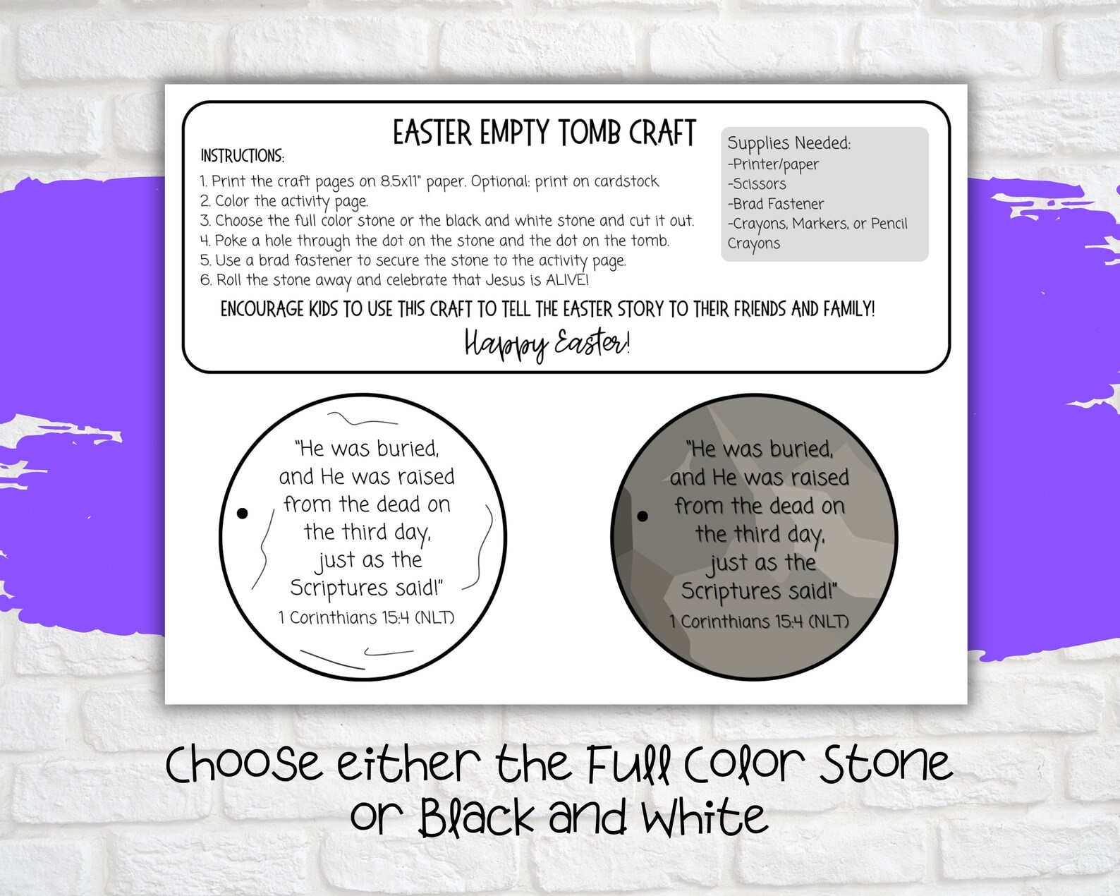 Easter Empty Tomb Craft, Sunday School Activity, Kids Church, Holy Week ...