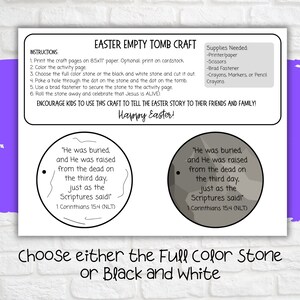 Easter Empty Tomb Craft, Sunday School Activity, Kids Church, Holy Week ...