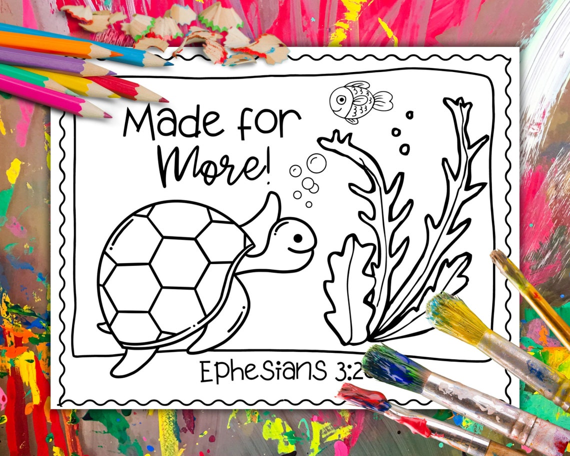 Under the Sea Kids Bible Verse Printable Colouring Pages - Etsy Canada