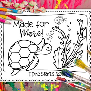 Under the Sea Kids Bible Verse Printable Colouring Pages, Ocean Themed ...