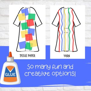 Joseph's Colorful Coat Craft, Sunday School Activity, Kids Church Craft ...