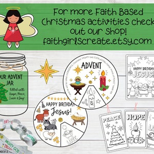 Kids Printable Advent Coloring Bookmarks, Christmas Sunday School ...