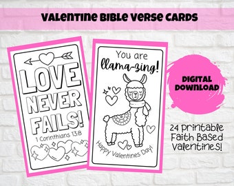 Kids Printable Bible Verse Valentine/love Themed Bookmarks to Colour ...