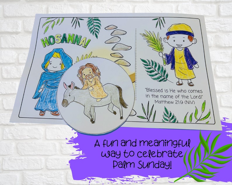 Kids Palm Sunday Craft, Sunday School Activity, Kids Church, Holy Week ...