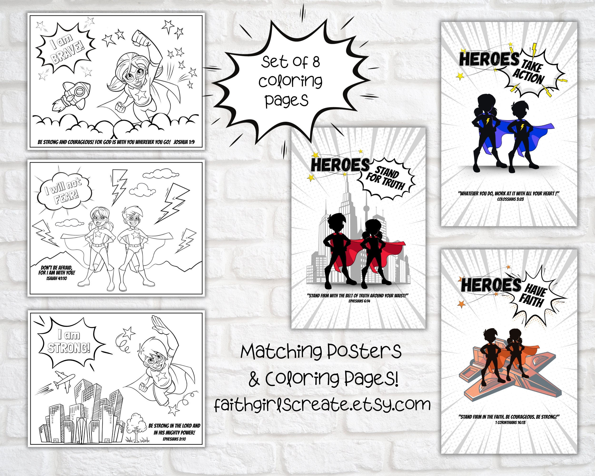 Jesus is My Superhero Bible Verse Wall Art, Printable Scripture Poster ...