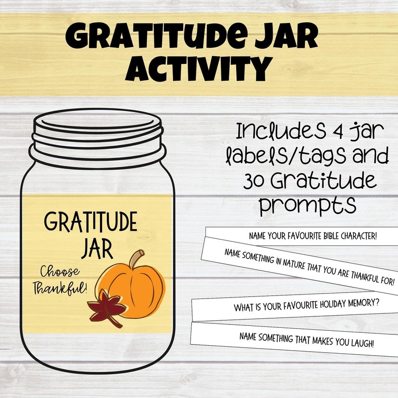 Gratitude Jar Kid - Etsy