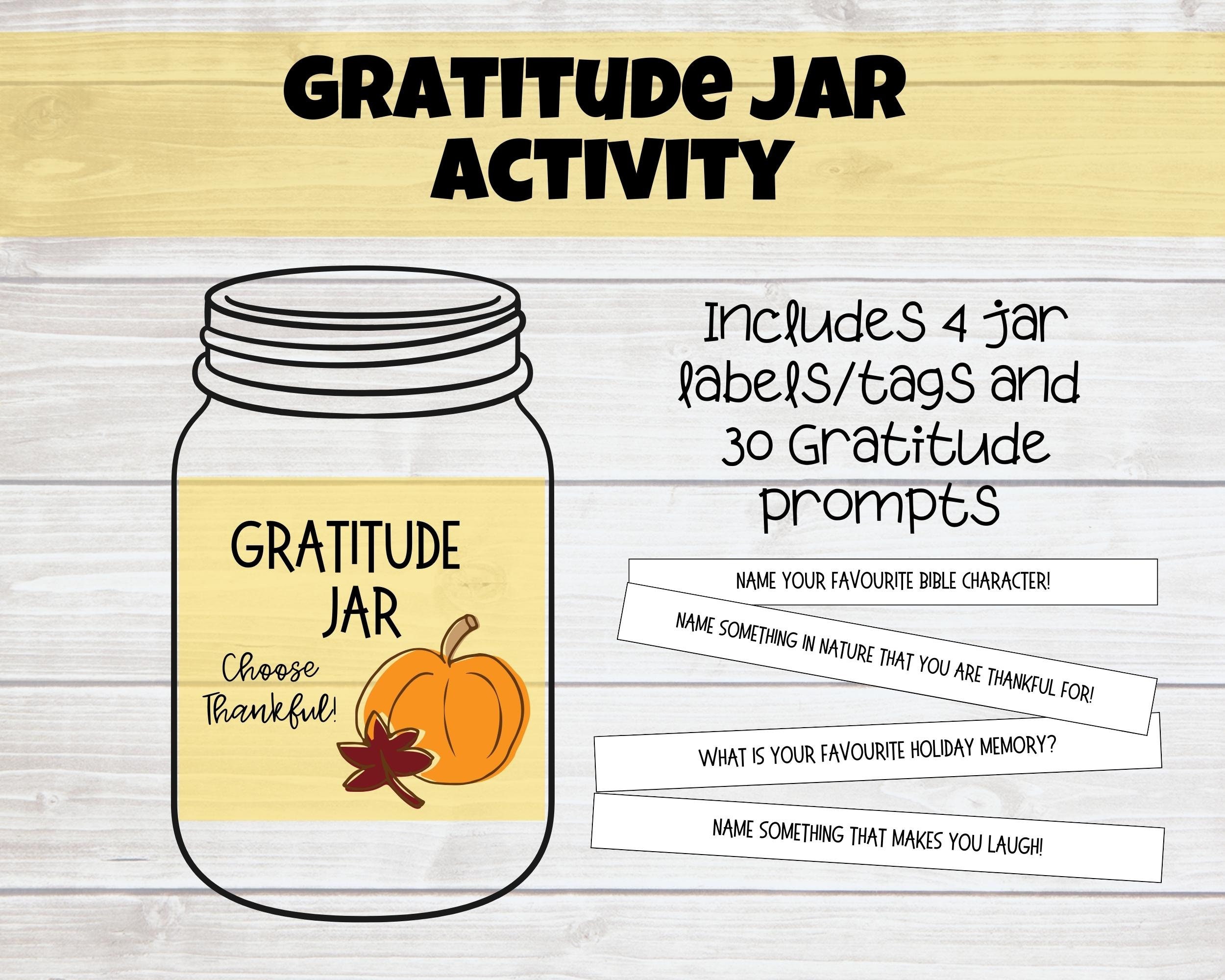 Thanksgiving/fall Gratitude Jar Kids Activity, 30 Faith-filled ...