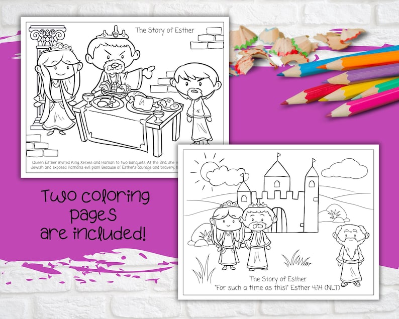 Queen Esther Story Strips, Sunday School Activity, Kids Church Craft ...