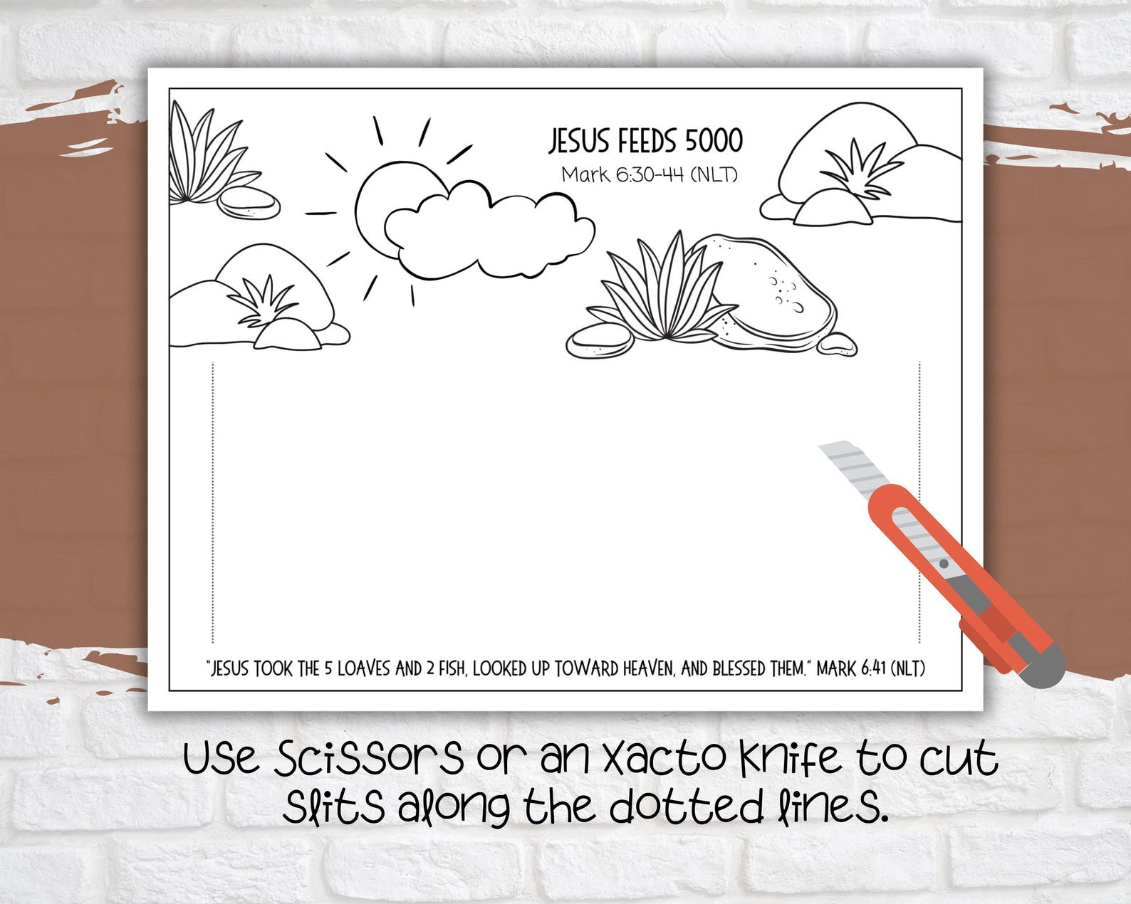 Jesus Feeds 5000 Story Strips, Sunday School Activity, Kids Church ...