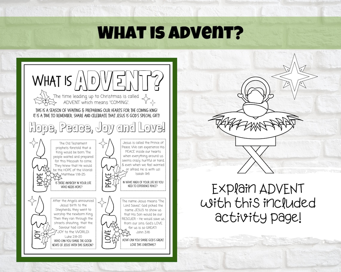 Kids Printable Advent Spinner Color Wheel, Nativity Sunday School ...