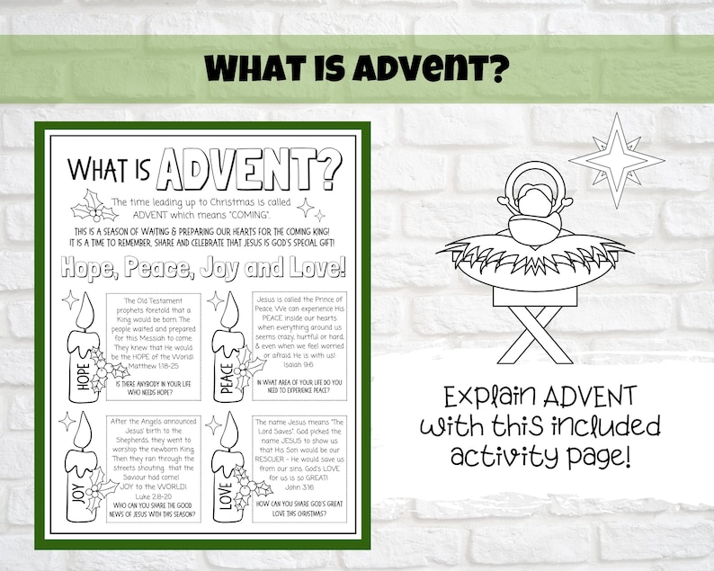 Kids Printable Advent Spinner Color Wheel, Nativity Sunday School ...