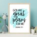 God Has Great Plans for Me, Printable Bible Wall Art, Affirmation Art ...
