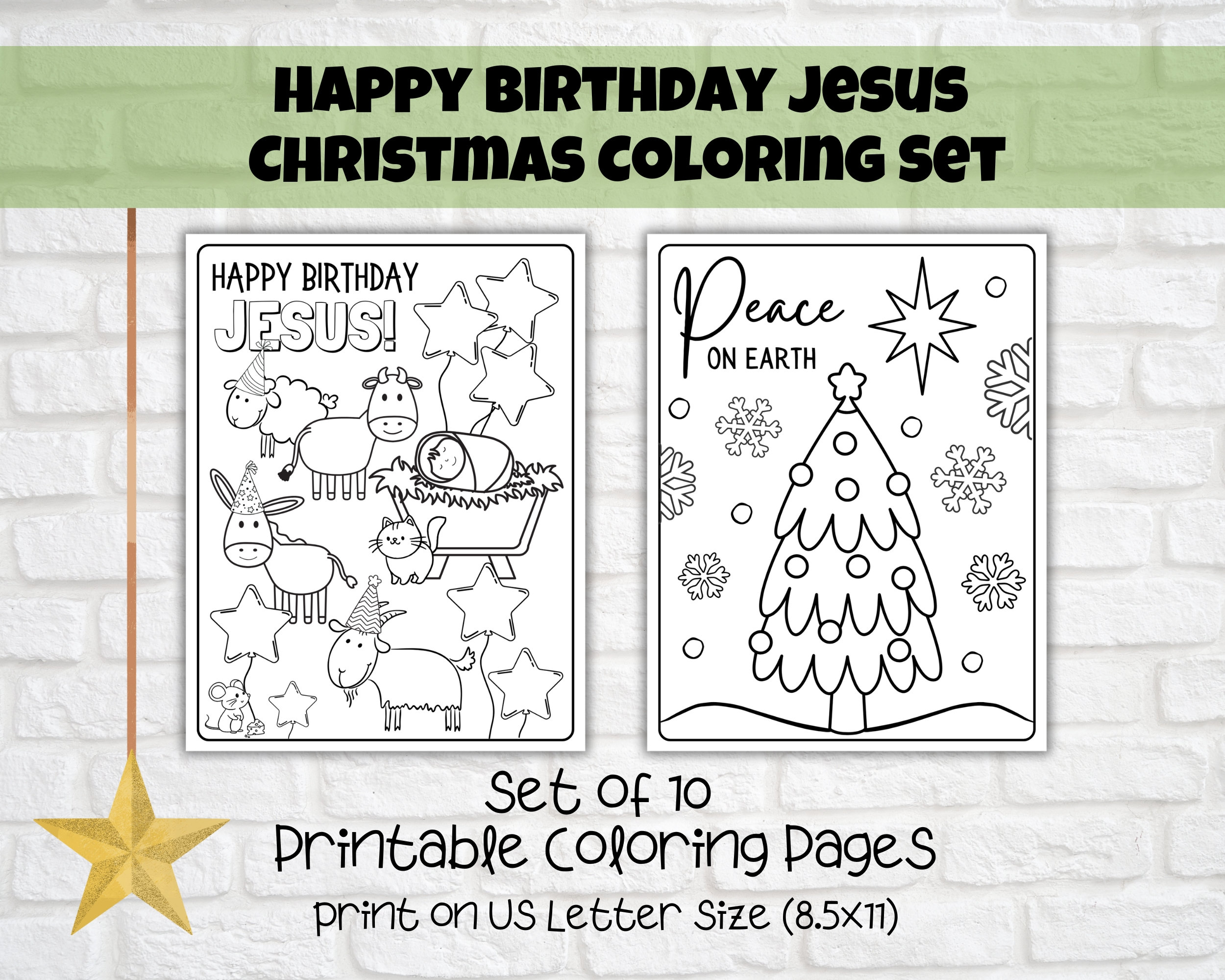 Kids Printable Happy Birthday Jesus Christmas Bible Verse Coloring ...