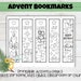 Kids Printable Advent Coloring Bookmarks, Christmas Sunday School ...