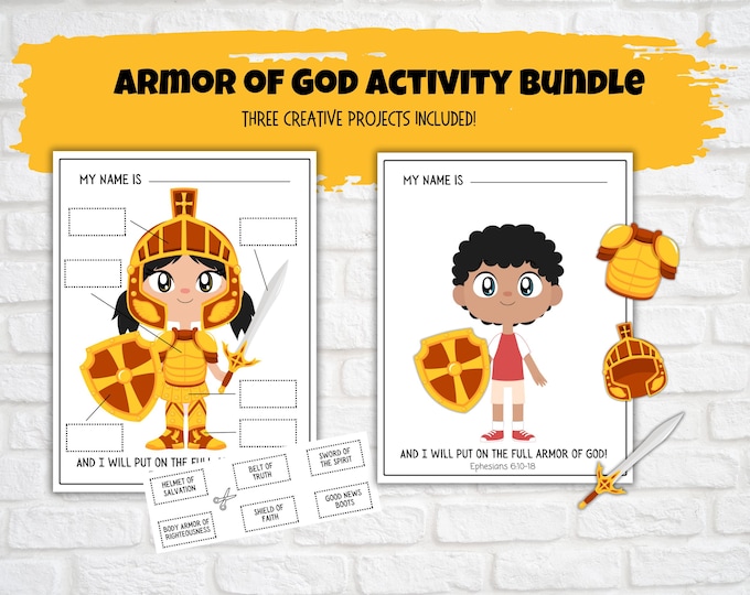 Armor of God Printable Coloring Bookmarks, Ephesians 6, Sunday School ...