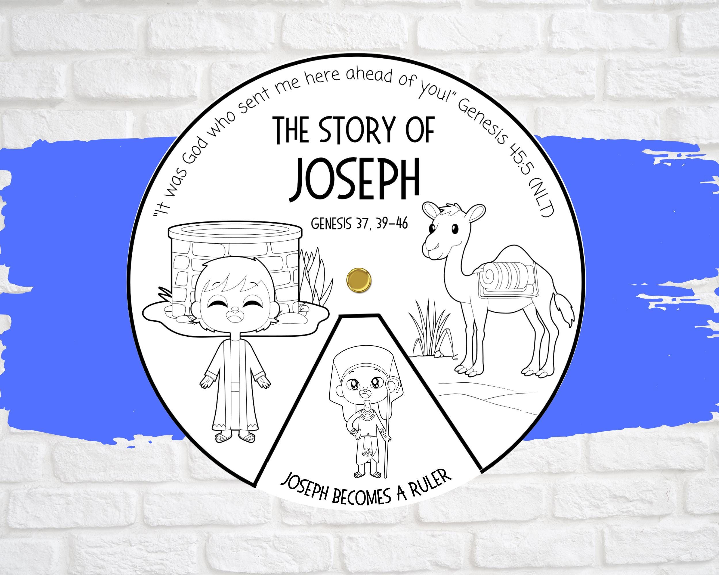 Joseph Story Spinner Wheel, Sunday School Activity, Kids Church Craft ...
