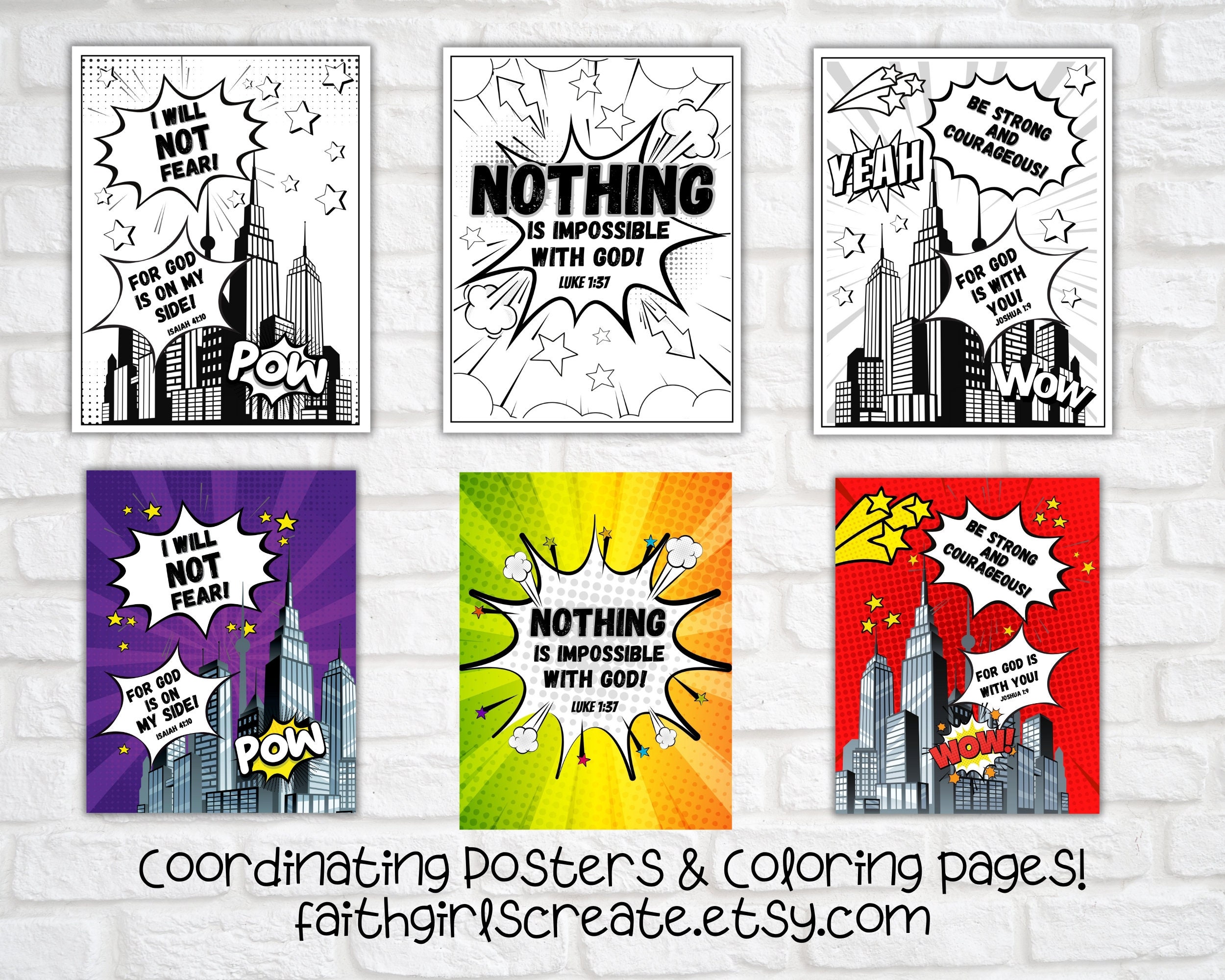 Superhero Bible Verse Wall Art, Printable Scripture Poster, I Can Do ...