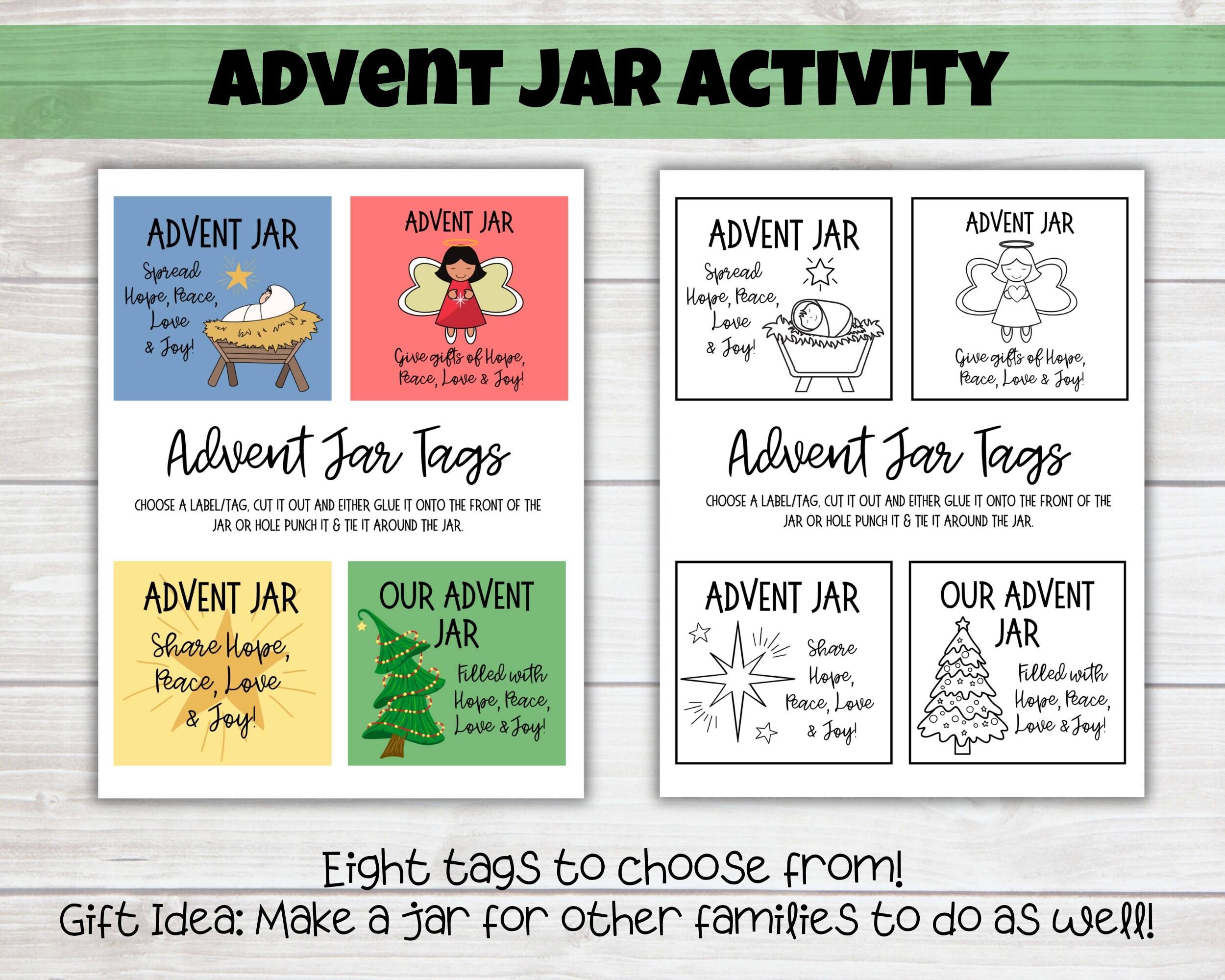 Advent Service Jar Activity, 25 Fun Service Prompts, Christmas Project ...