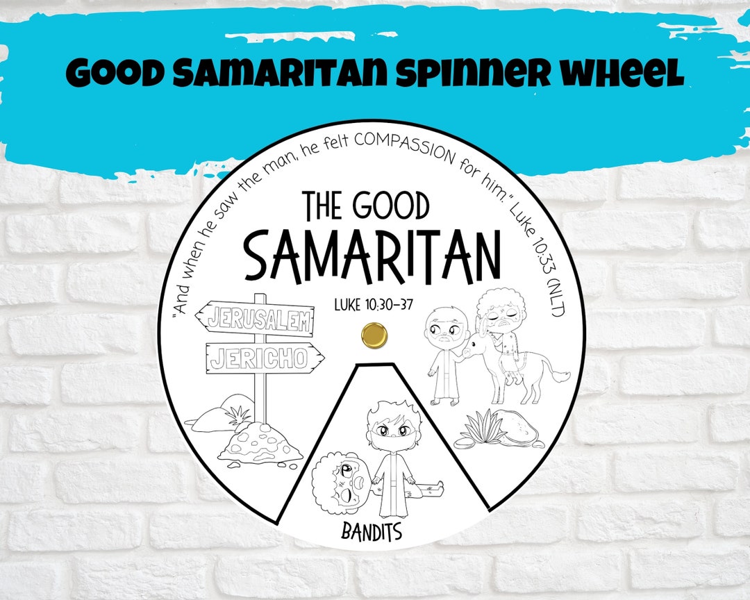 Kids Printable Good Samaritan Spinner Color Wheel, Sunday School ...