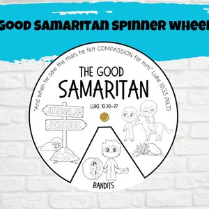 Kids Printable Good Samaritan Spinner Color Wheel, Sunday School ...