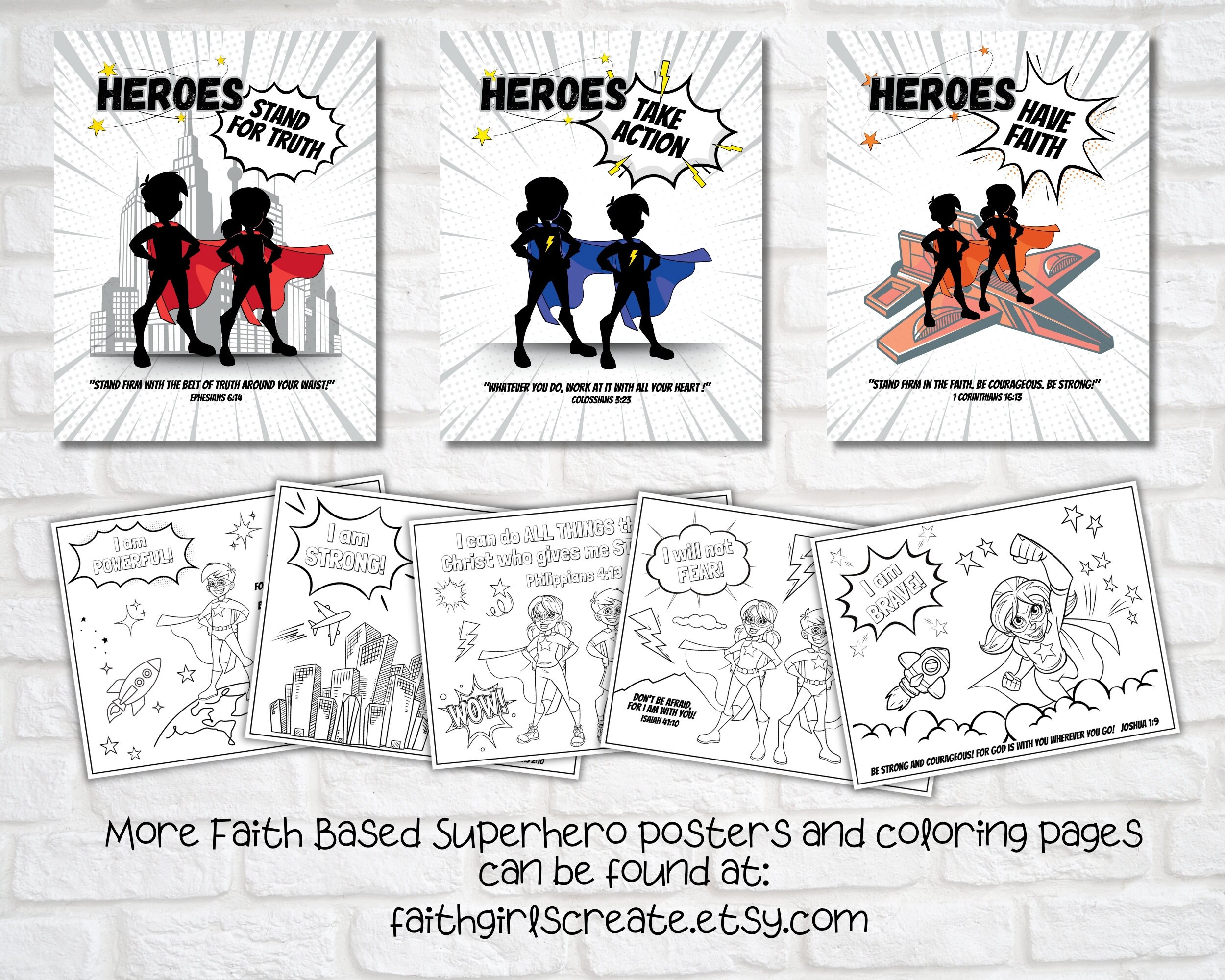 Nothing is Impossible Superhero Bible Verse Wall Art, Printable ...