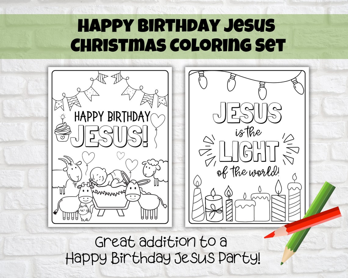 Kids Printable Happy Birthday Jesus Christmas Bible Verse Coloring ...