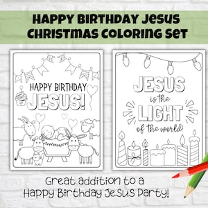 Kids Printable Happy Birthday Jesus Christmas Bible Verse Coloring ...