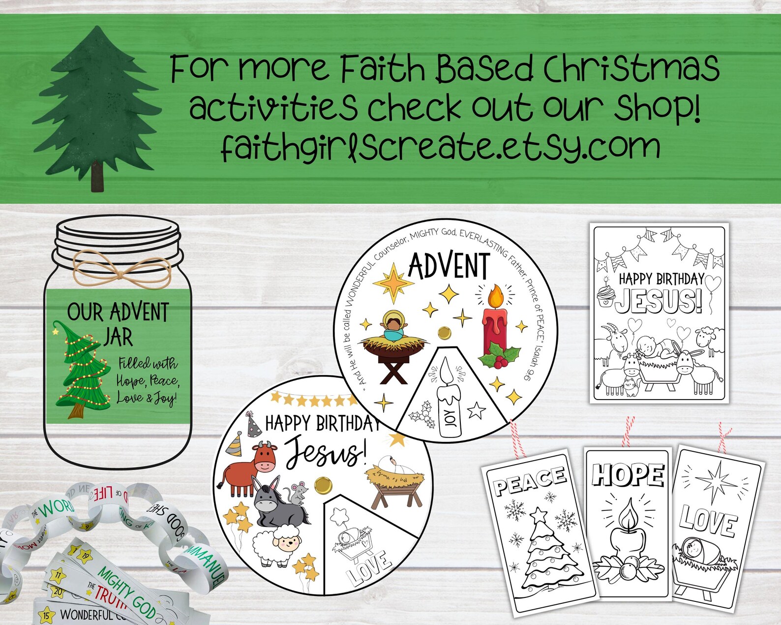 Happy Birthday Jesus Activity Pages, Set of 12 Fun and Creative ...