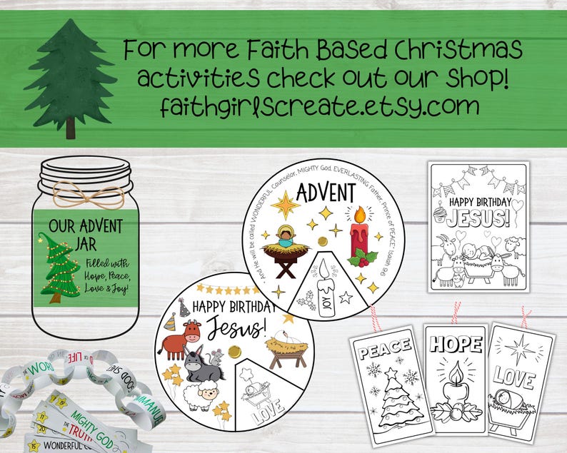 Happy Birthday Jesus Activity Pages, Set of 12 Fun and Creative ...
