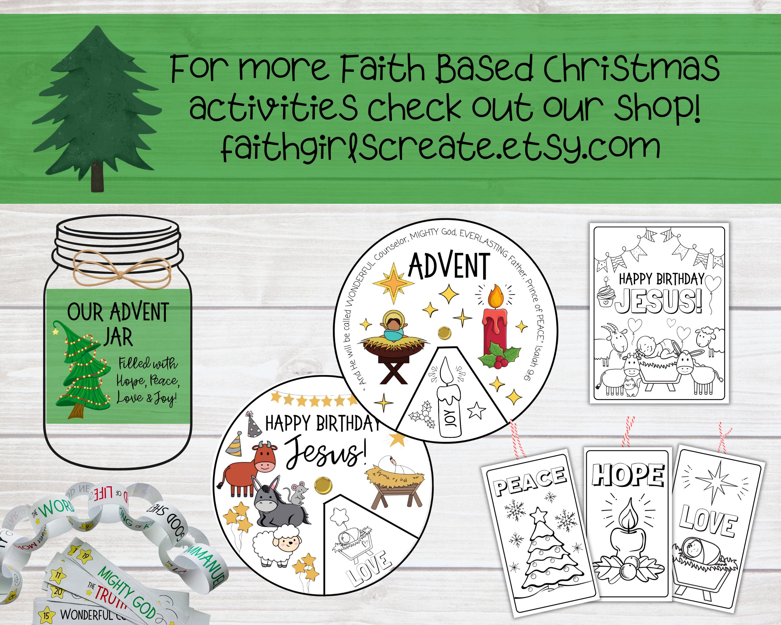 Happy Birthday Jesus Activity Pages, Set of 12 Fun and Creative ...