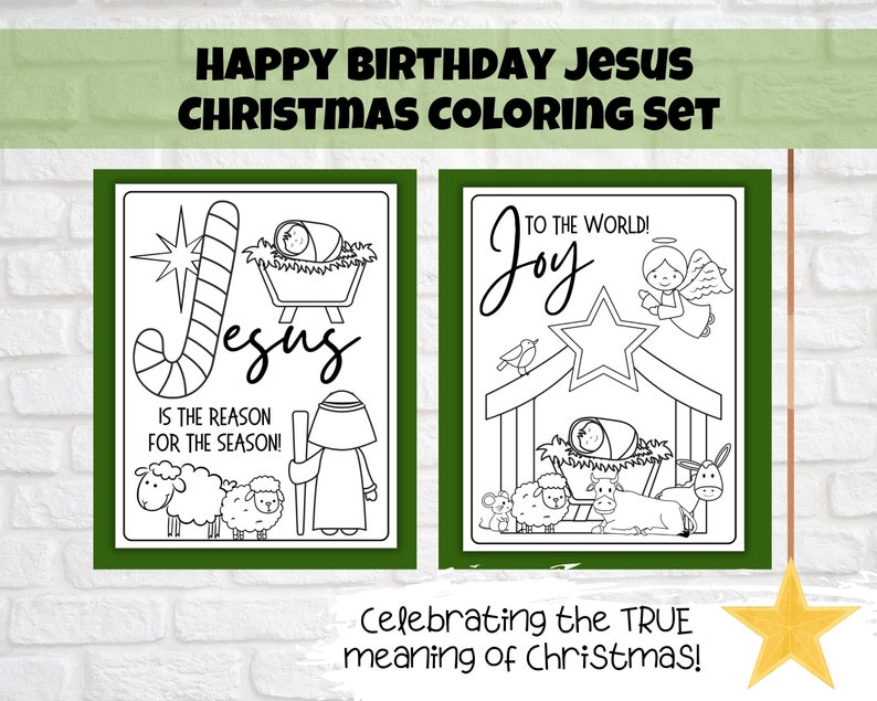 Kids Printable Happy Birthday Jesus Christmas Bible Verse Coloring ...
