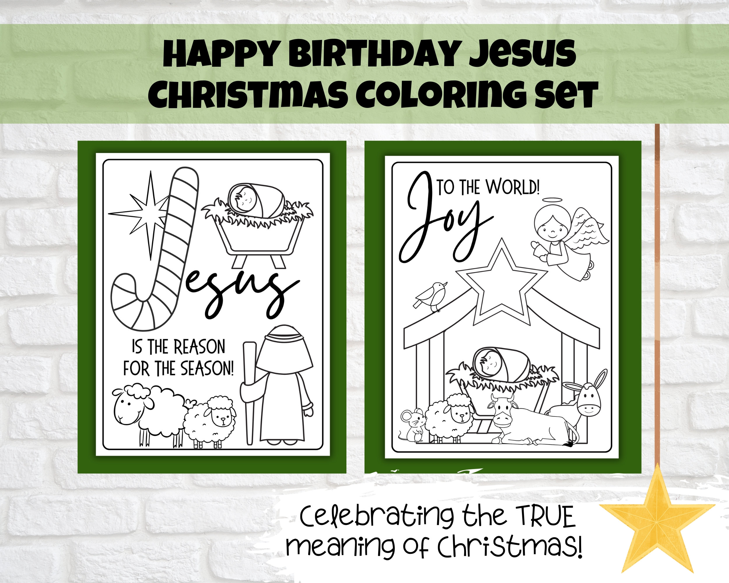 Kids Printable Happy Birthday Jesus Christmas Bible Verse Coloring ...
