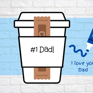 Father's Day Bible Verse Coffee Craft, Printable Father's Day Activity ...