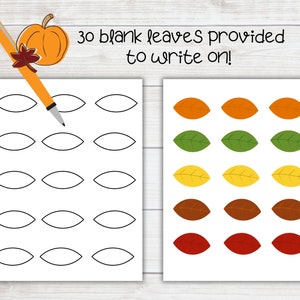 Thanksgiving/fall Gratitude Tree Kids Activity, 30 Faith-filled ...