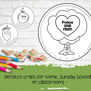 Kids Printable Fruit of the Spirit Craft, Sunday School Activity, Kids ...