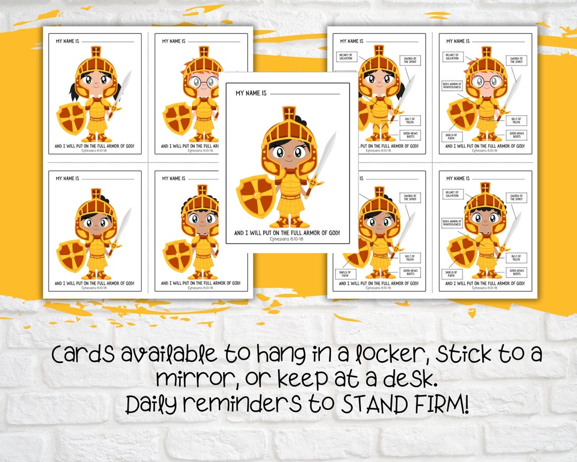 Kids Armor of God Activity Pages, Sunday School Activity, Kids Church ...