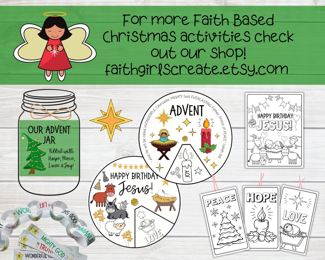 Kids Printable Advent Spinner Color Wheel, Nativity Sunday School ...