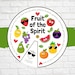 Kids Printable Fruit of the Spirit Spinner Color Wheel, Sunday School ...