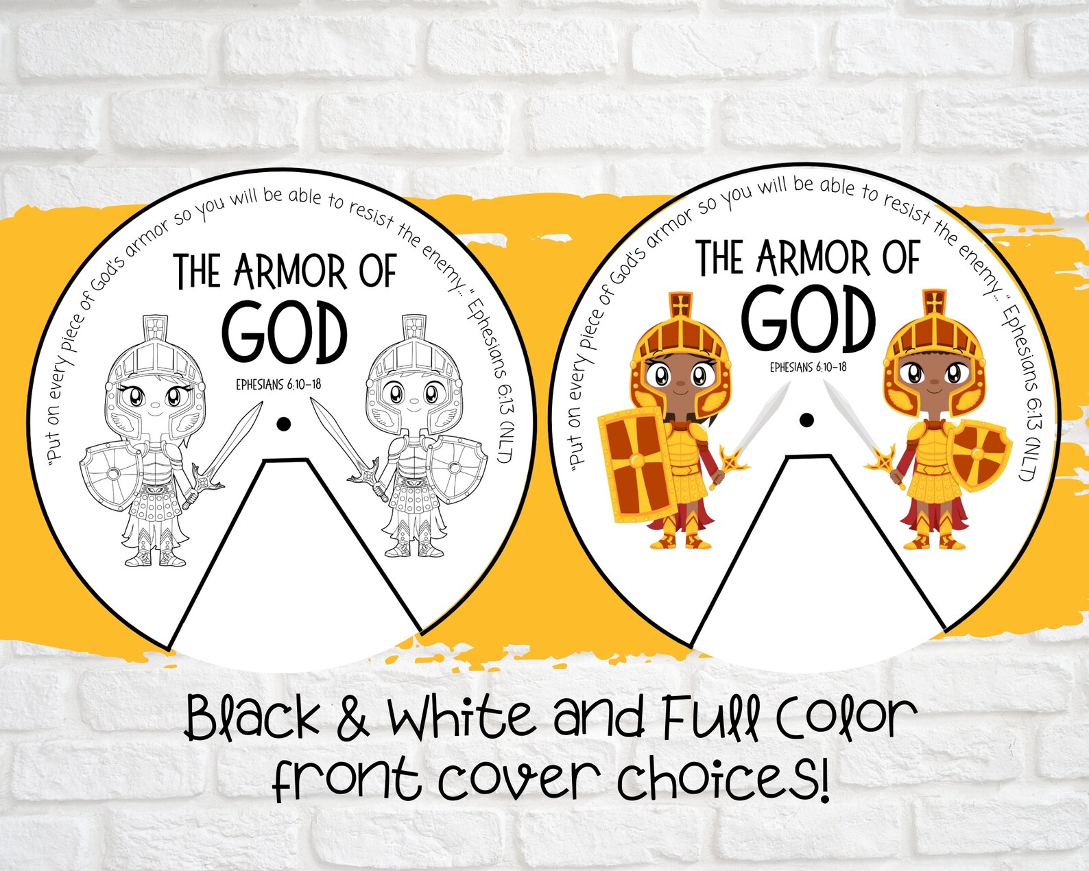 Kids Armor of God Story Spinner Color Wheel, Sunday School Activity ...