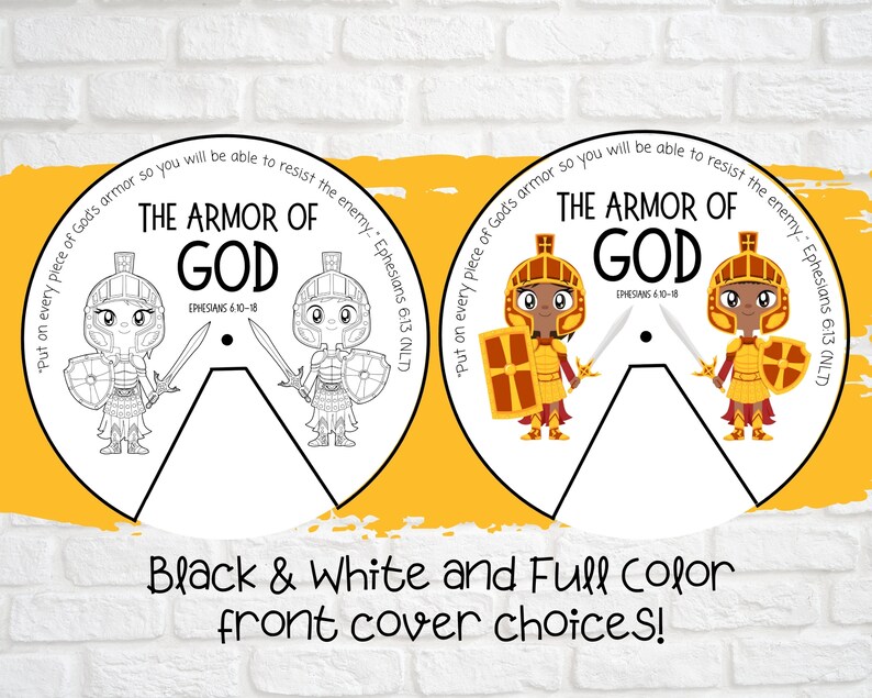 Kids Armor of God Story Spinner Color Wheel, Sunday School Activity ...