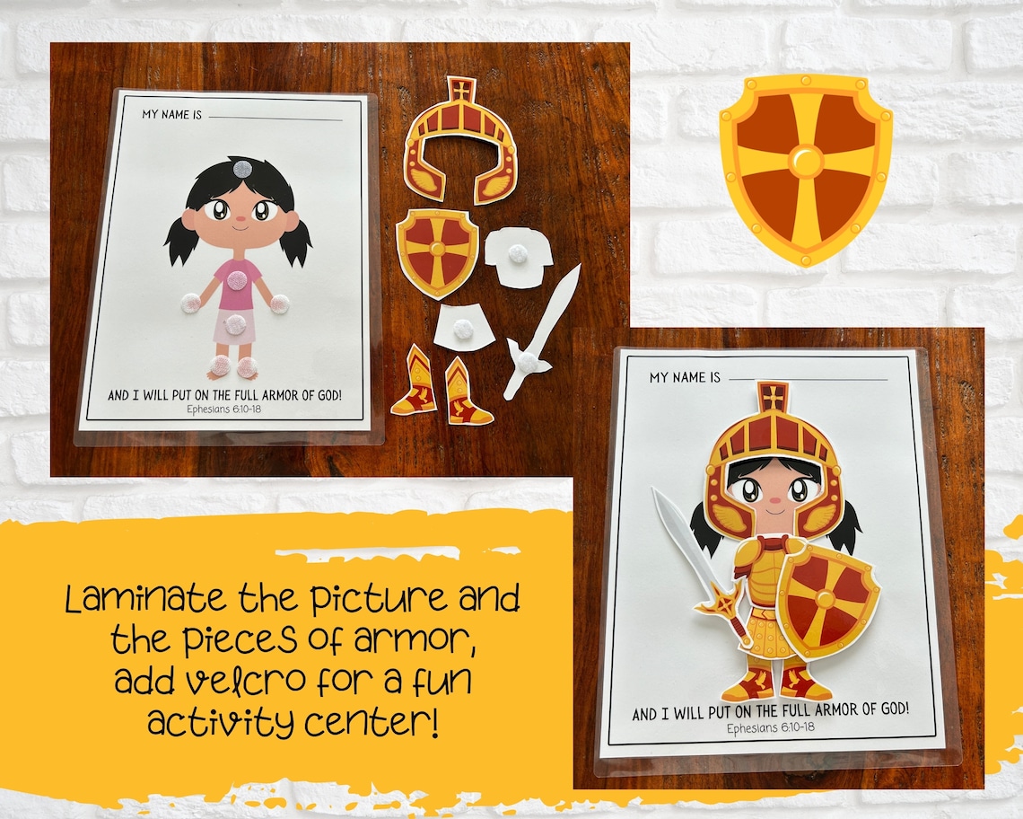 Kids Armor of God Activity Pages, Sunday School Activity, Kids Church ...